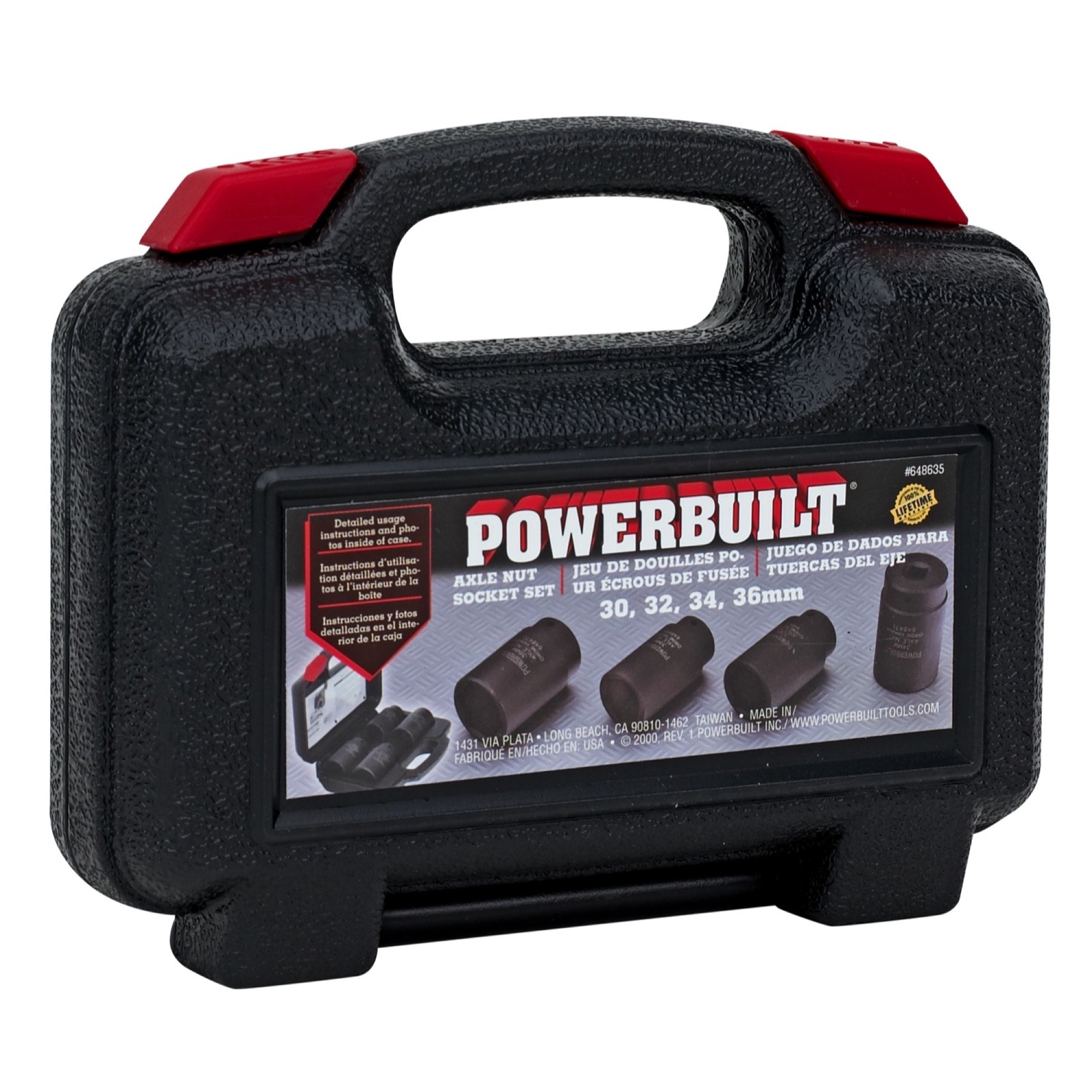 Powerbuilt, Powerbuilt #648,625 4 pc. Axle Nut Socket set, Pieces (qty.) 4, Measurement Standard ...